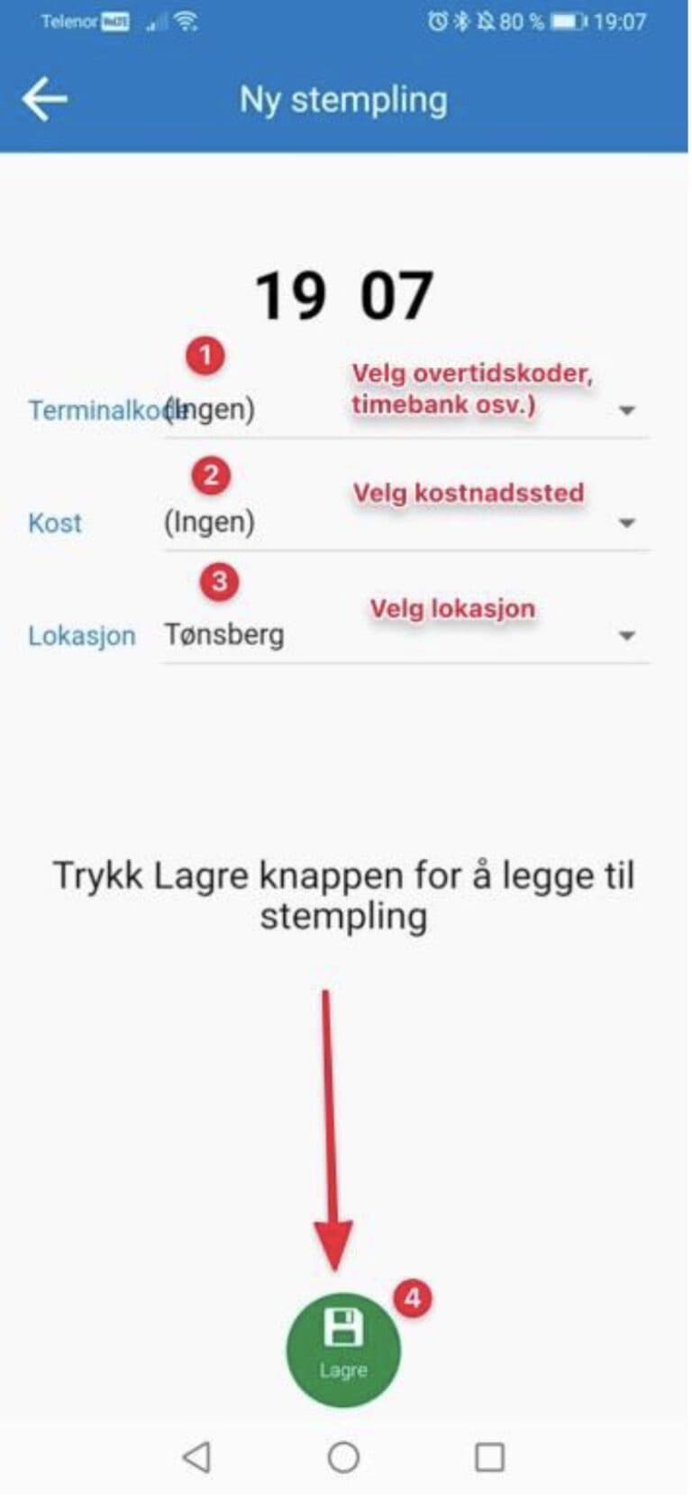Astrow Web - Brukermanual ansattportal (App) - Timeregistrering