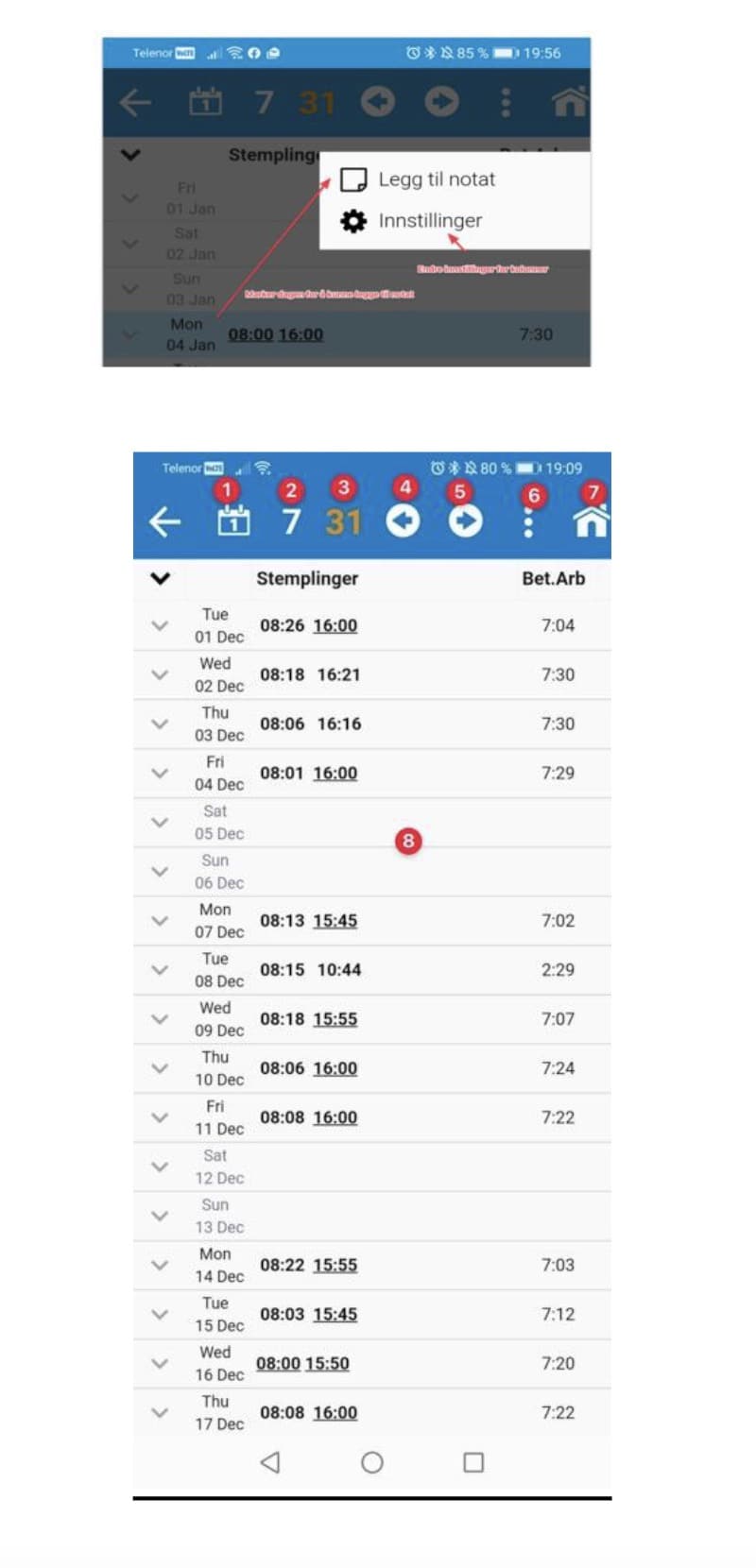 Astrow Web - Brukermanual ansattportal (App) - Timeregistrering