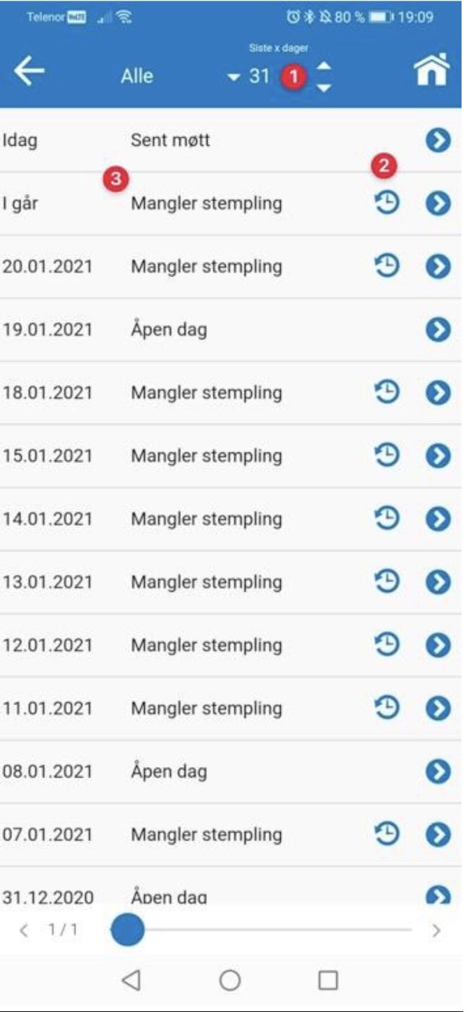 Astrow Web - Brukermanual ansattportal (App) - Timeregistrering
