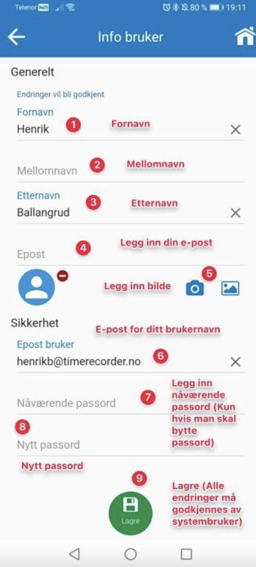 Astrow Web Brukermanual Ansattportal App Timeregistrering